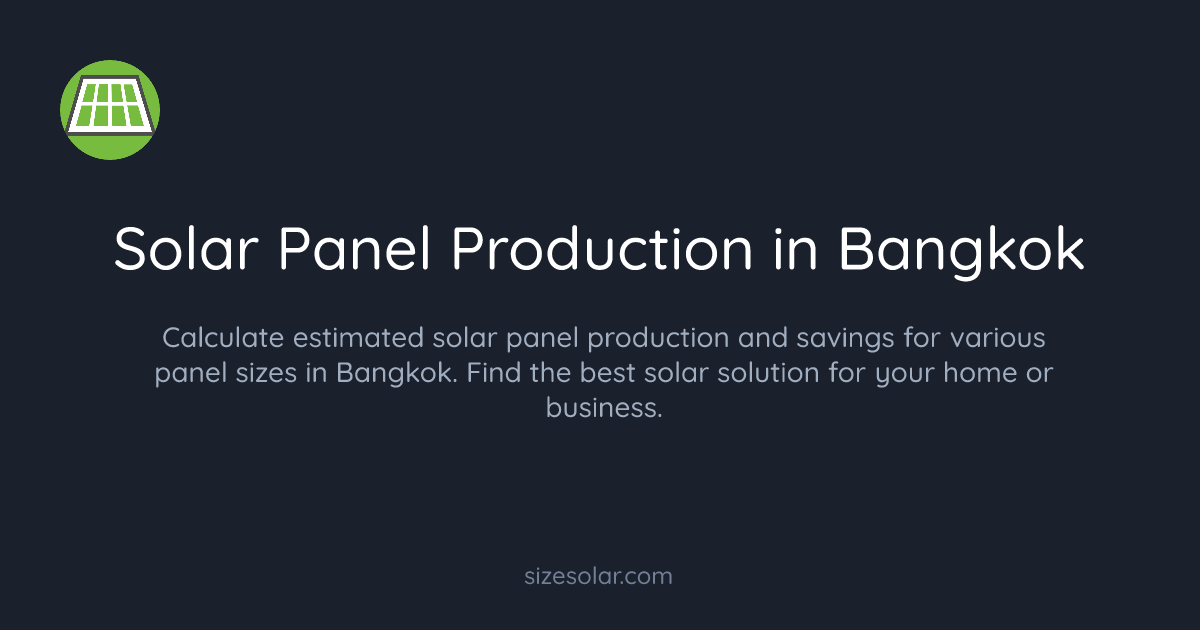 Solar panel production in Bangkok | Size.Solar