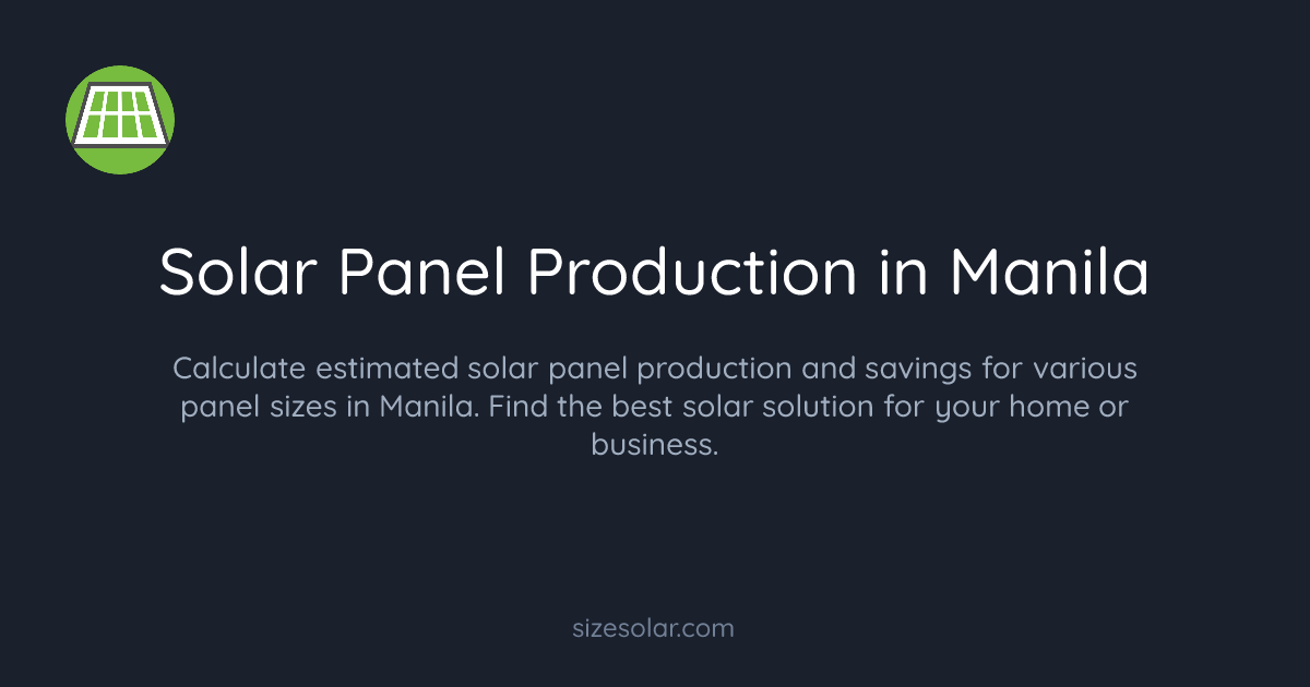 Solar panel production in Manila | Size.Solar