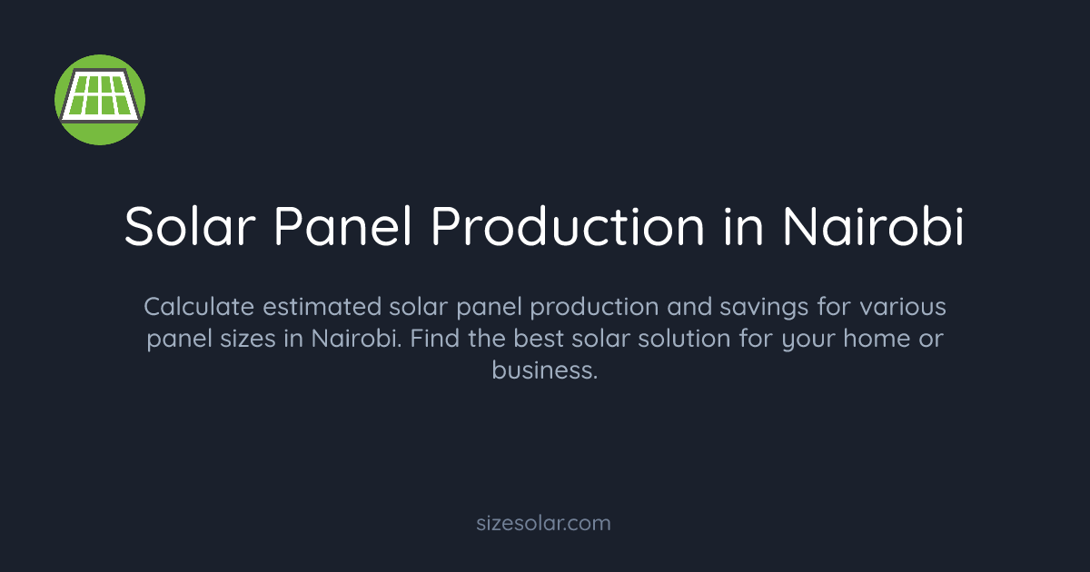 Solar panel production in Nairobi | Size.Solar