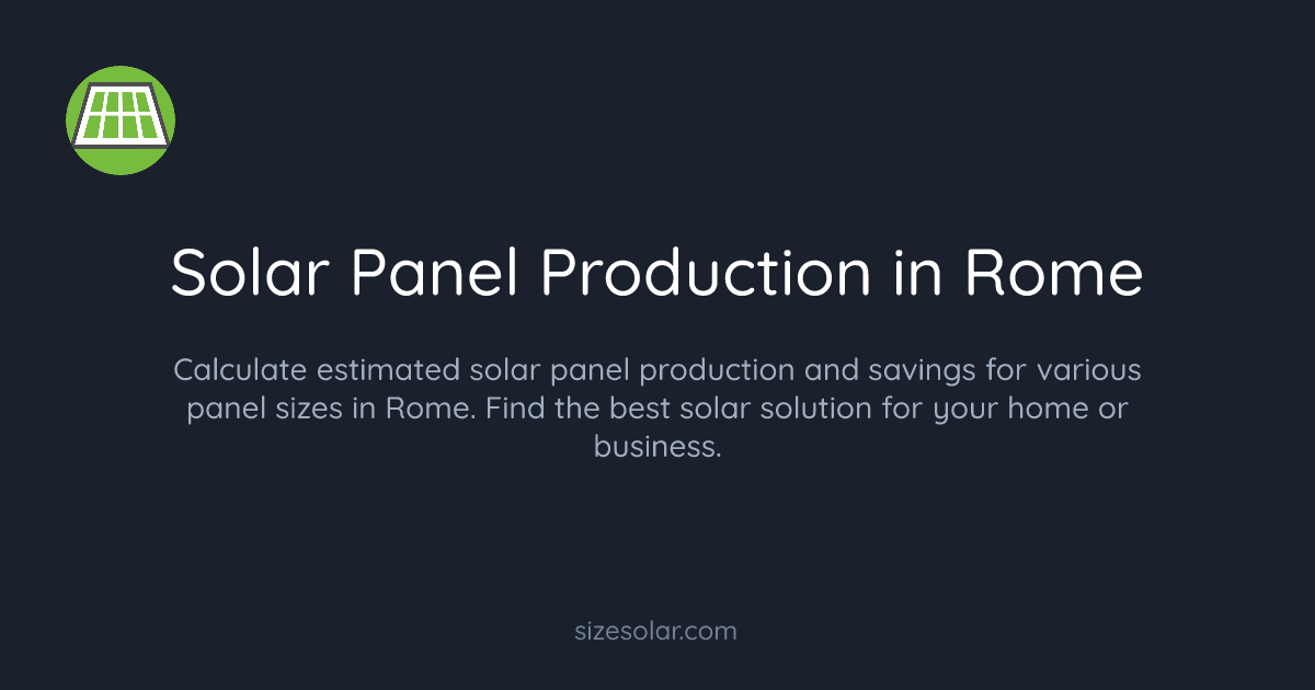 Solar panel production in Rome | Size.Solar